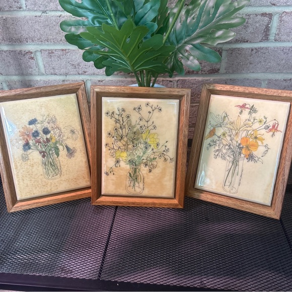 Vintage | Wall Decor | Vintage 7s Kimberly Enterprises Framed Ceramic ...